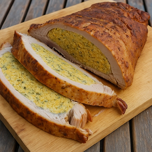 Omlós töltött dagadó házias töltelékkel – Sütőben sült recept